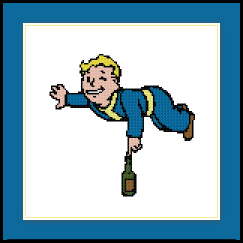 Fallout Cross Stitch Pattern Agility Perk – Cross Stitch Quest