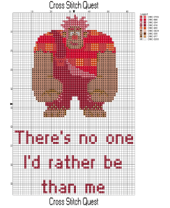Wreck It Ralph Cross Stitch Pattern Disney Inspirational Quote – Cross ...