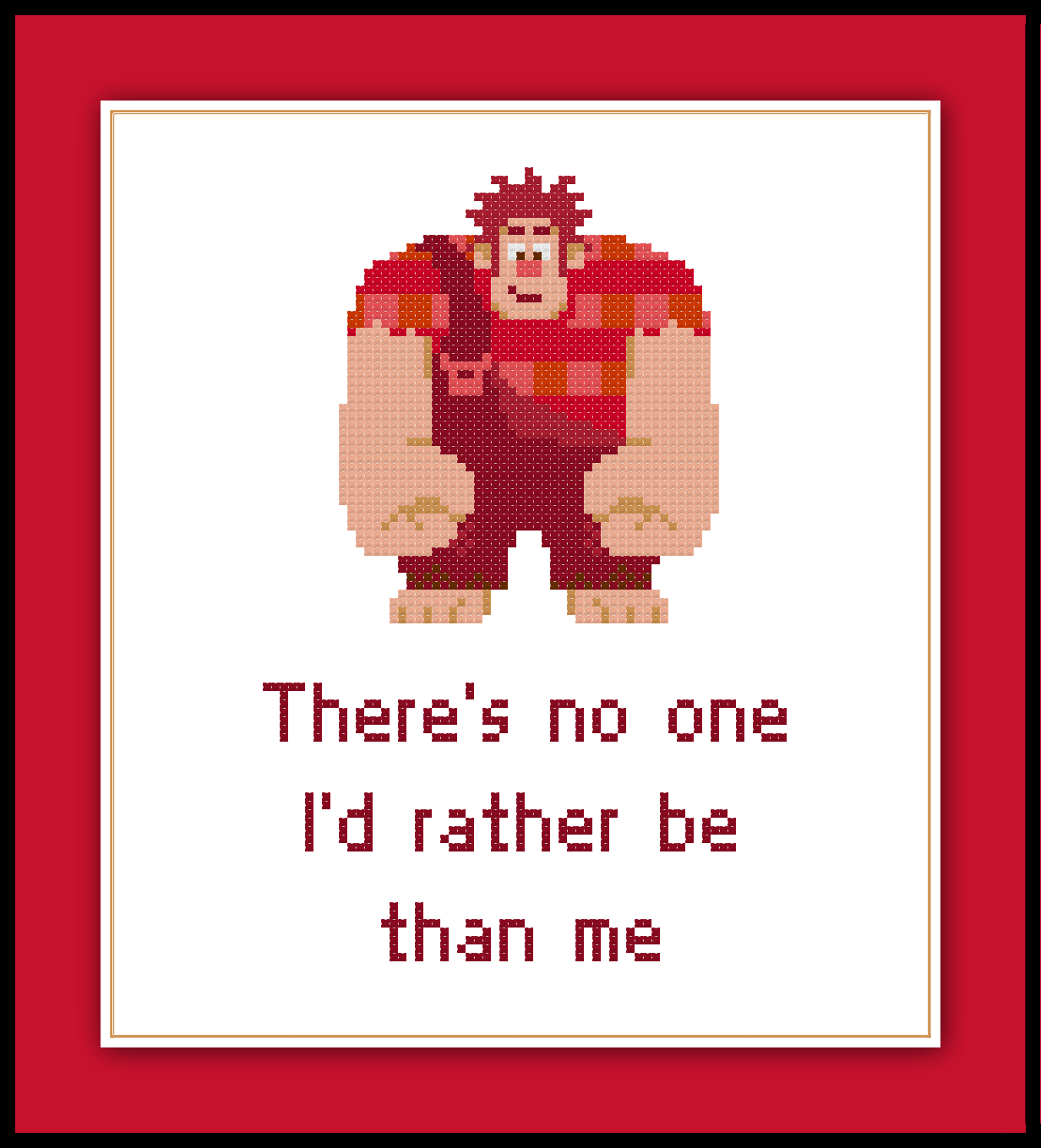 Wreck It Ralph Cross Stitch Pattern Disney Inspirational Quote – Cross ...