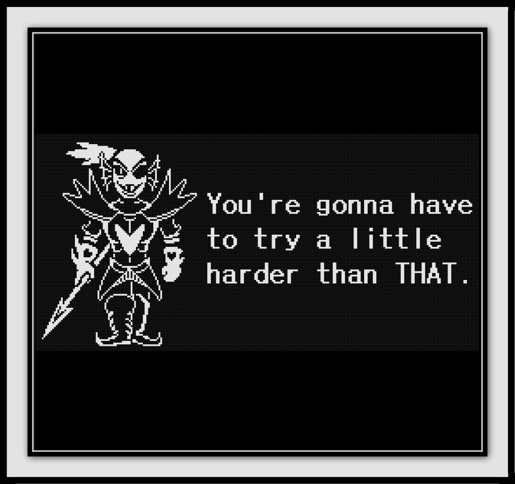 Free Undyne the Undying Cross Stitch Pattern Undertale – Cross Stitch Quest