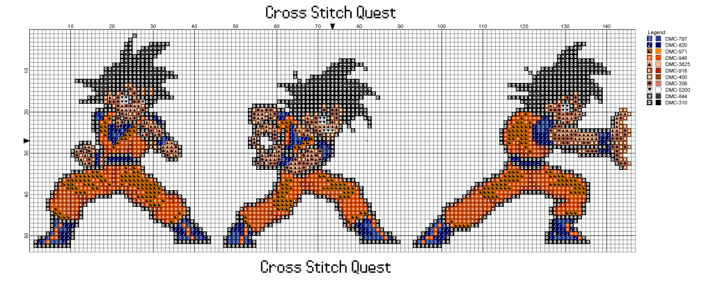 Free Goku Cross Stitch Pattern Dragon Ball Z Kamehameha – Cross Stitch ...