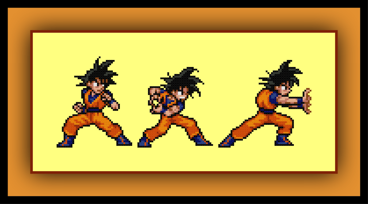 Free Goku Cross Stitch Pattern Dragon Ball Z Kamehameha – Cross Stitch ...