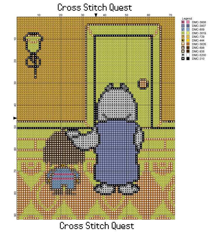 Free Undertale Cross Stitch Pattern Toriel and Frisk – Cross Stitch Quest