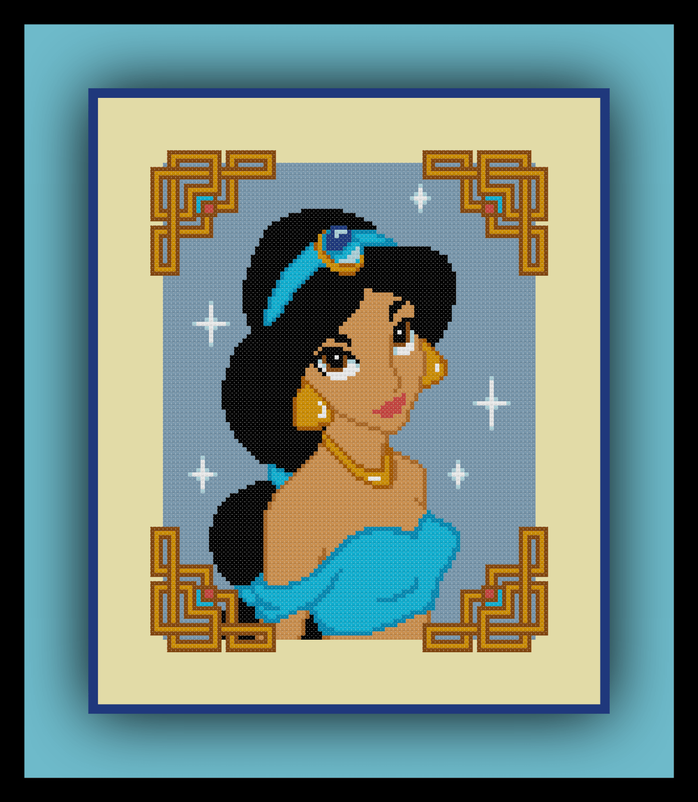 Free Princess Jasmine Cross Stitch Pattern Disney’s Aladdin – Cross ...