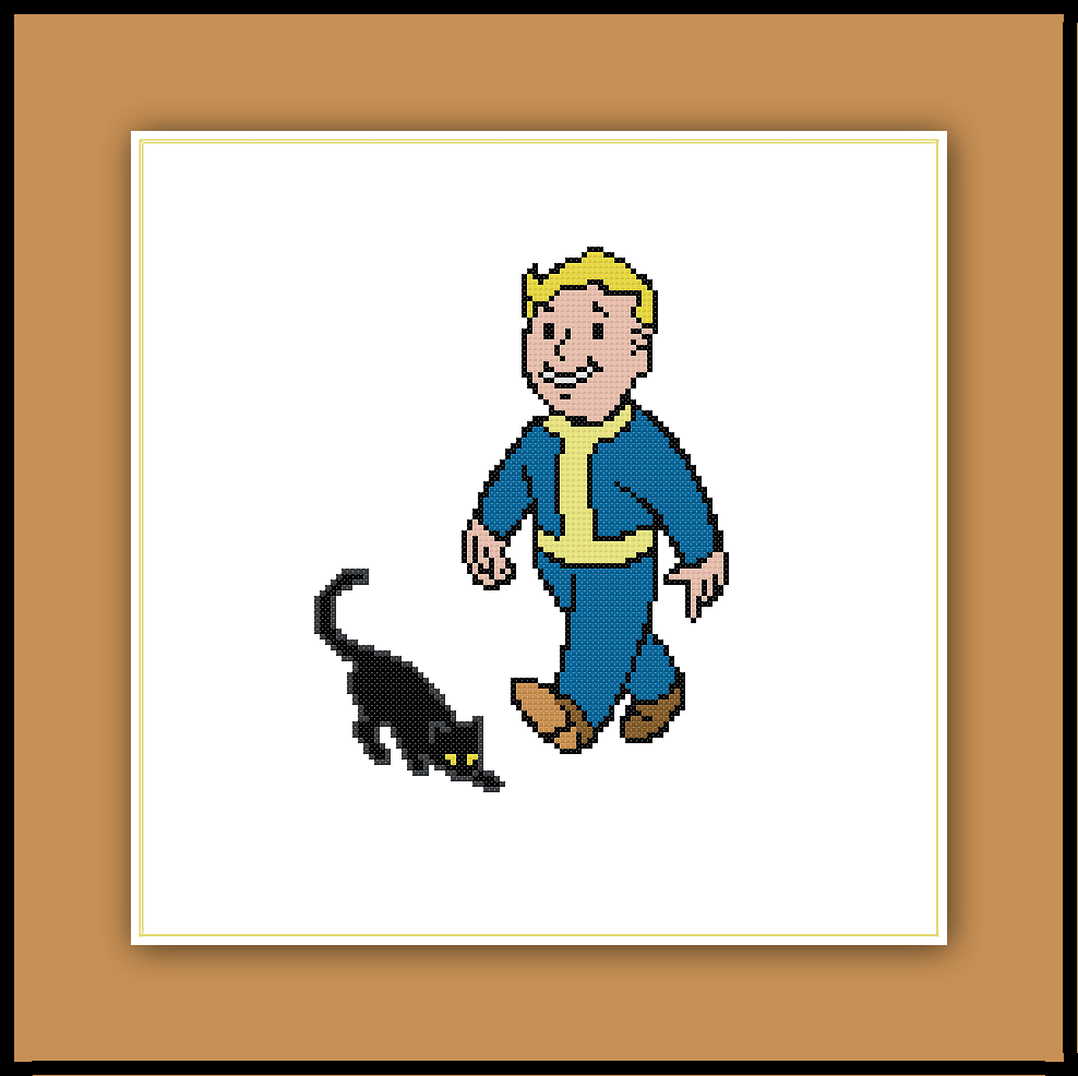 Free Fallout 4 Cross Stitch Pattern Luck Perk – Cross Stitch Quest
