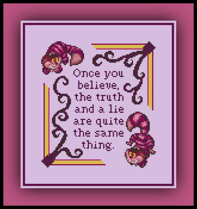Free Cheshire Cat Cross Stitch Pattern Quote – Cross Stitch Quest