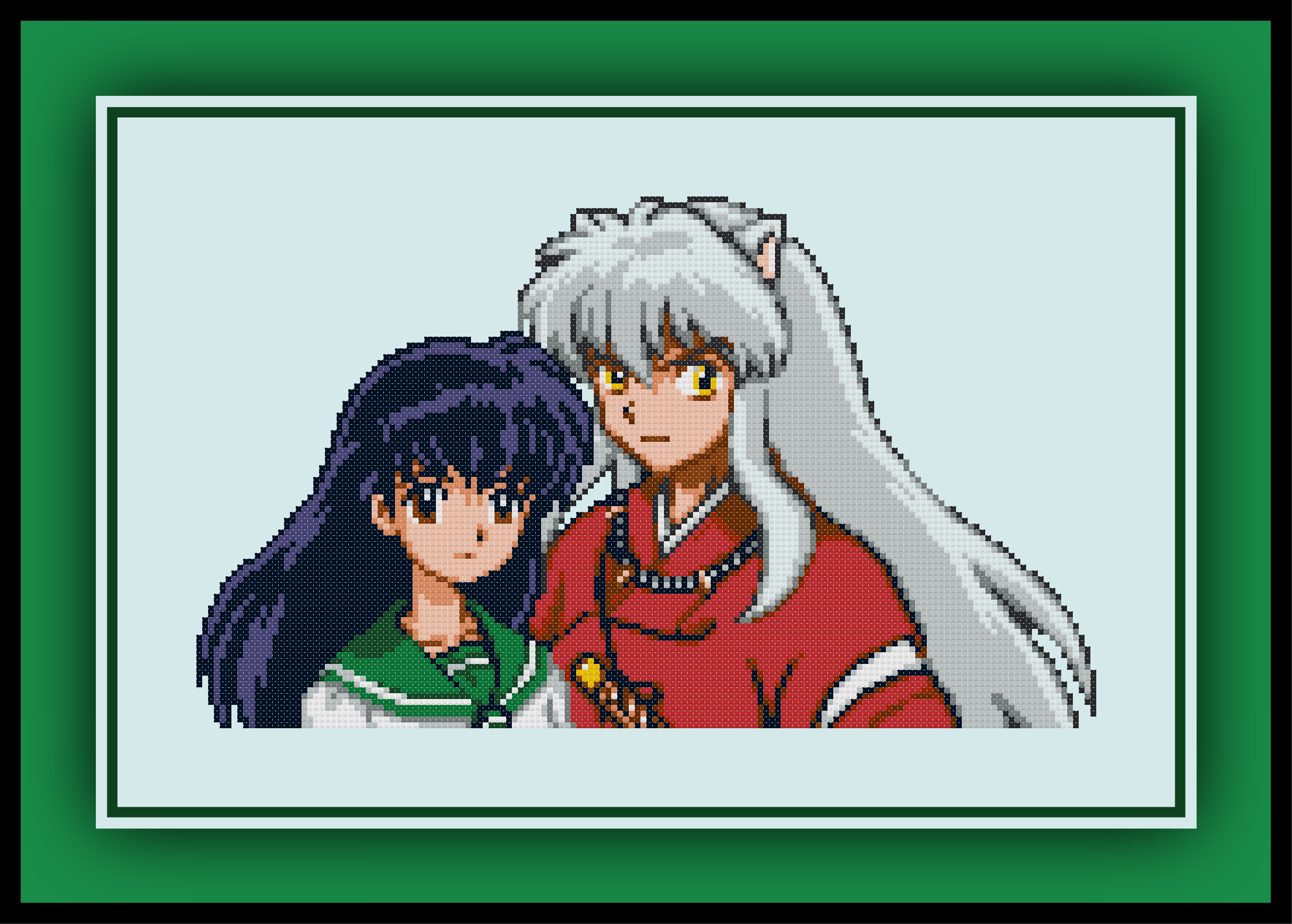 Free Inuyasha and Kagome Cross Stitch Pattern – Cross Stitch Quest