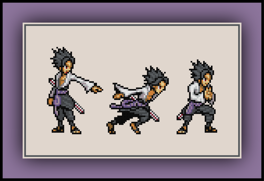 Free Uchiha Sasuke Cross Stitch Pattern Naruto Shippuden – Cross Stitch ...