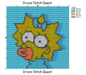 Free Maggie Simpson Cross Stitch Pattern The Simpsons – Cross Stitch Quest