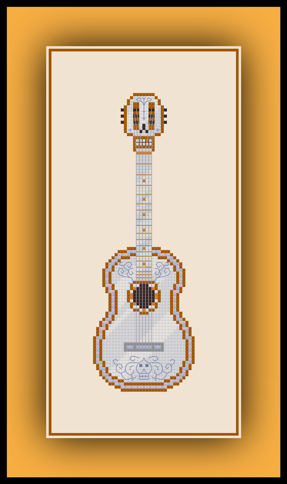 Free Disney’s Coco Cross Stitch Pattern De La Cruz’s Guitar – Cross ...