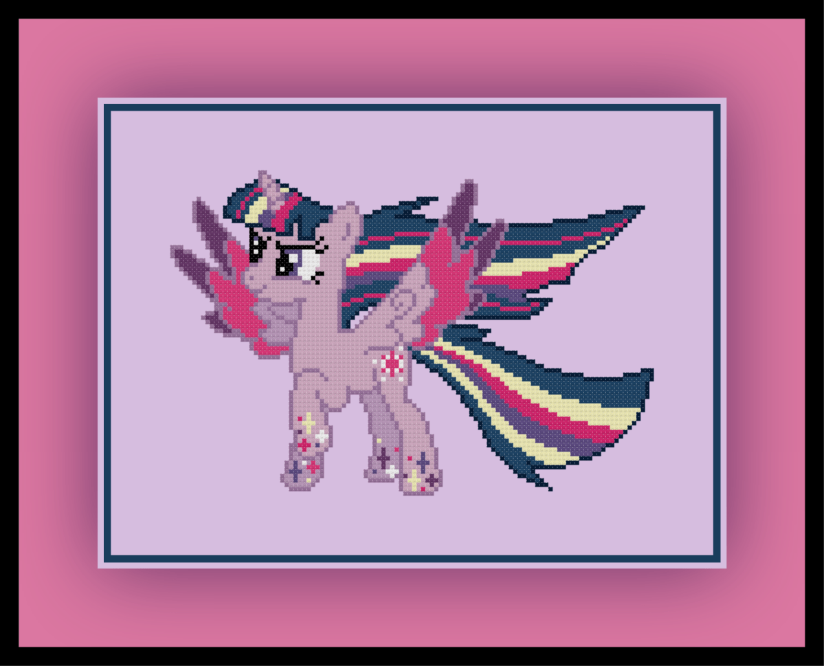 Patreon Only Princess Twilight Sparkle Cross Stitch Pattern Rainbow ...