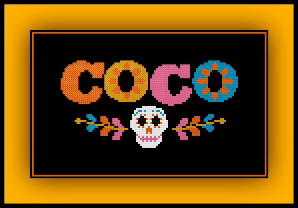 Free Pixar’s Coco Cross Stitch Pattern Logo – Cross Stitch Quest