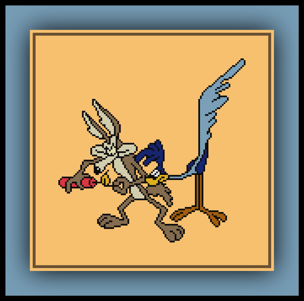 Free Looney Tunes Cross Stitch Pattern Wile E Coyote and Road Runner ...