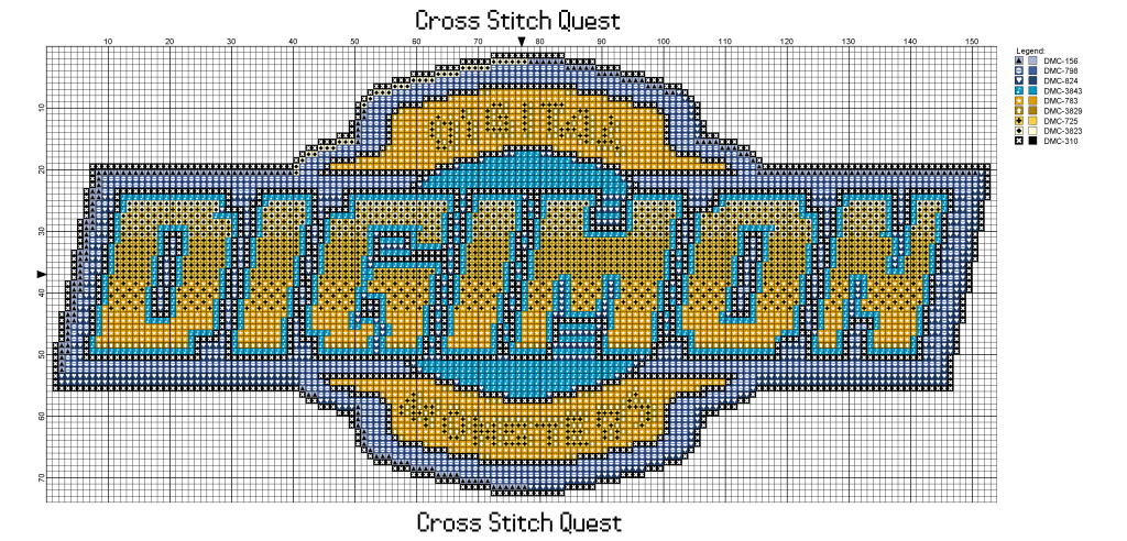 Free Digimon Cross Stitch Pattern Logo – Cross Stitch Quest