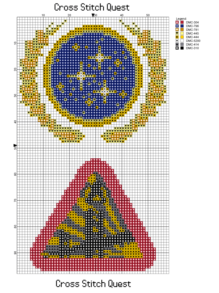Free Star Trek Cross Stitch Patterns Starfleet Academy and United ...