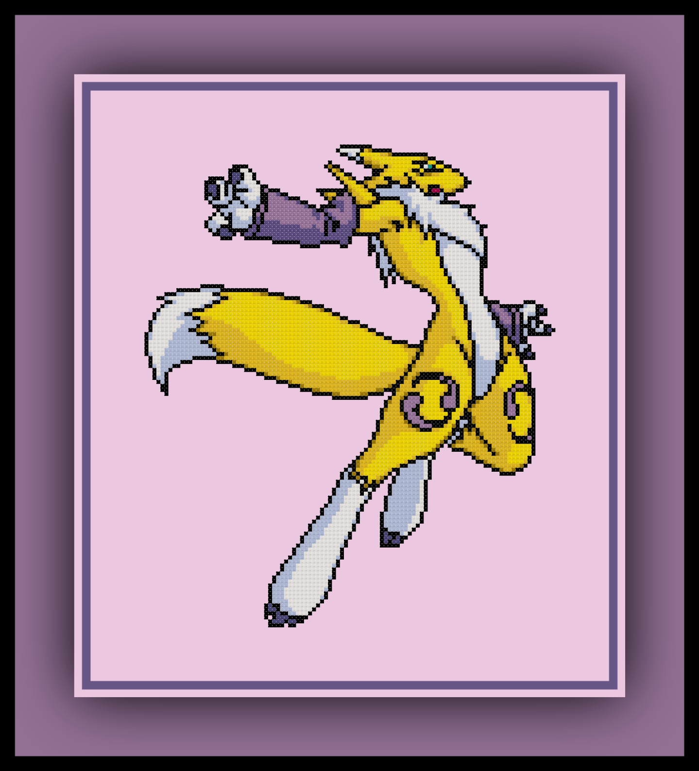 Free Renamon Cross Stitch Pattern Digimon – Cross Stitch Quest