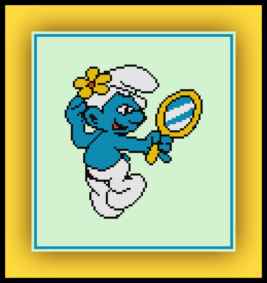 Free The Smurfs Cross Stitch Pattern Vanity Smurf – Cross Stitch Quest