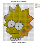 Free Lisa Simpson Cross Stitch Pattern The Simpsons – Cross Stitch Quest