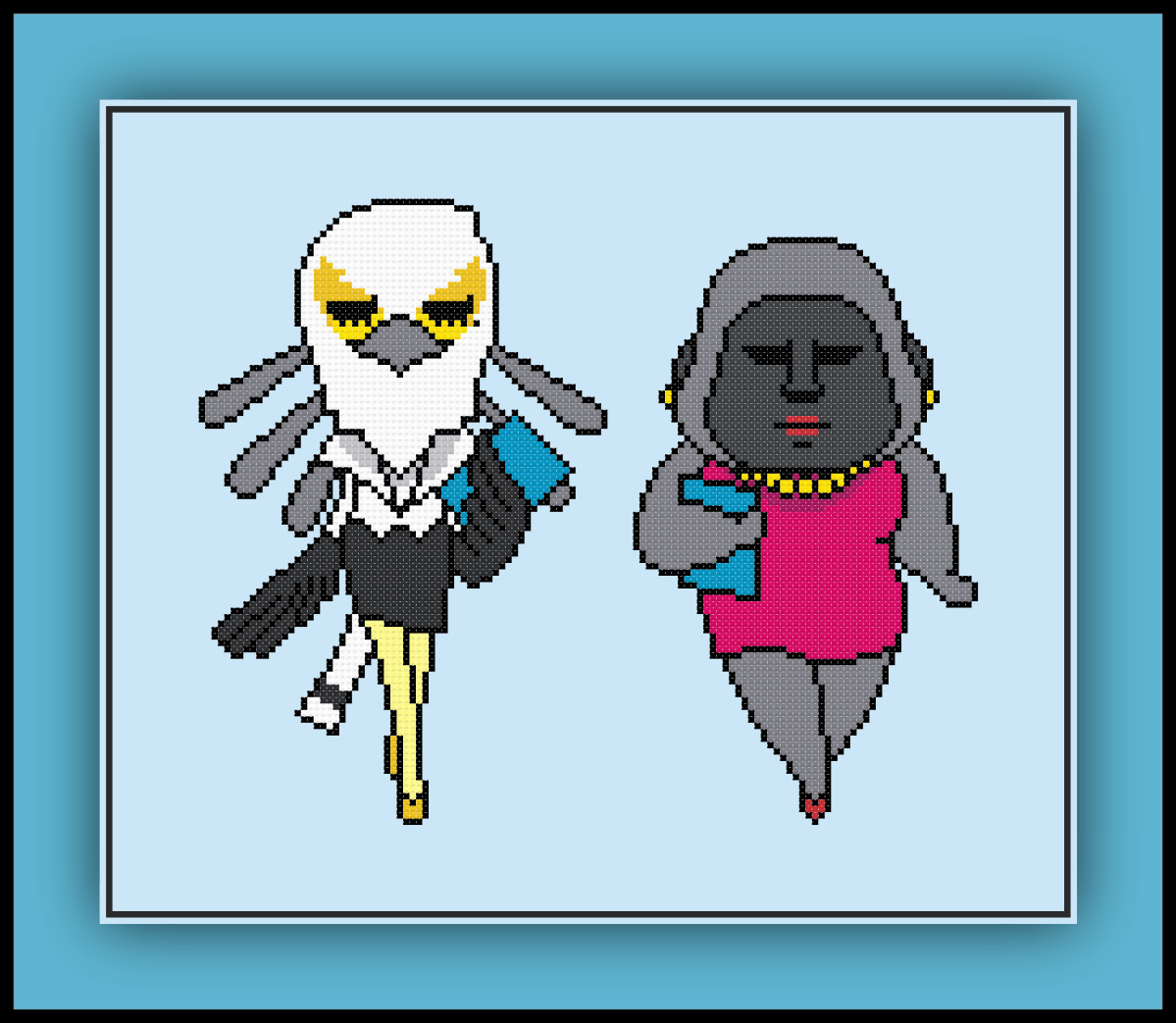Patreon Only Aggretsuko Cross Stitch Pattern Gori and Washimi – Cross ...