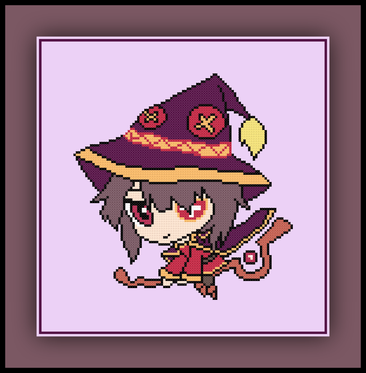 Patreon Only Megumin Cross Stitch Pattern KonoSuba – Cross Stitch Quest