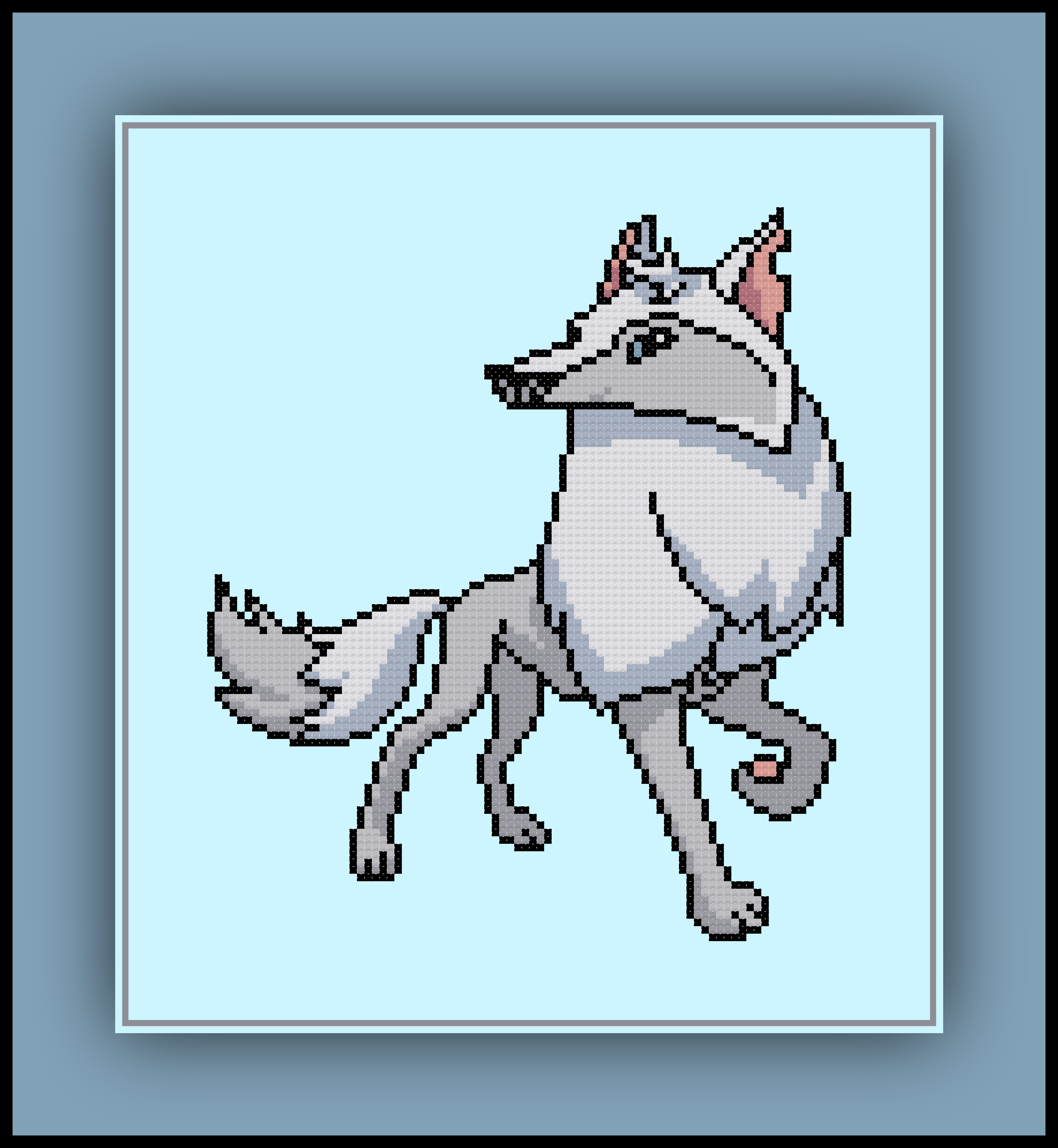 Free Animal Jam Cross Stitch Pattern Arctic Wolf – Cross Stitch Quest