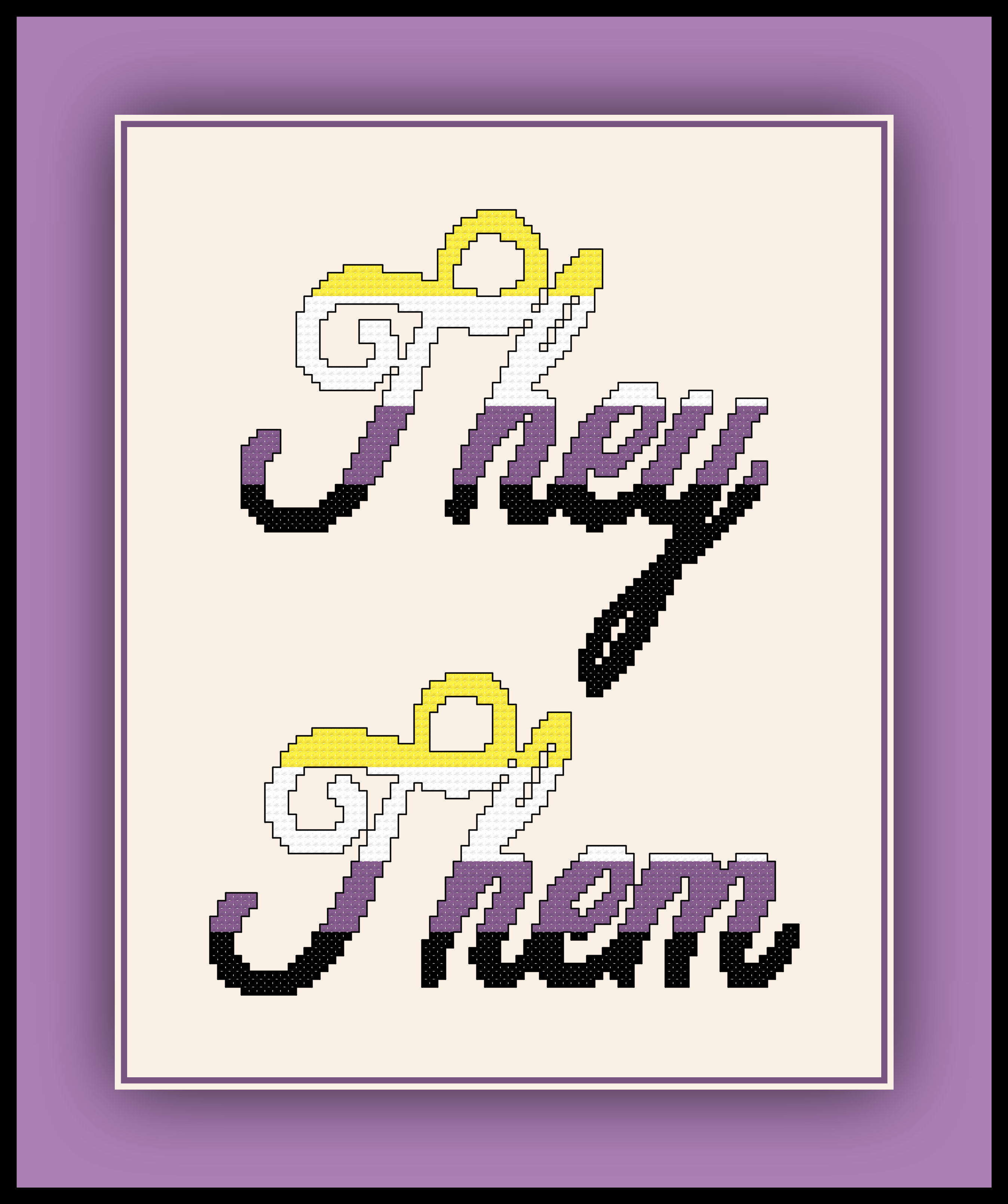Free Nonbinary Cross Stitch Pattern They Them Pronouns Genderqueer ...