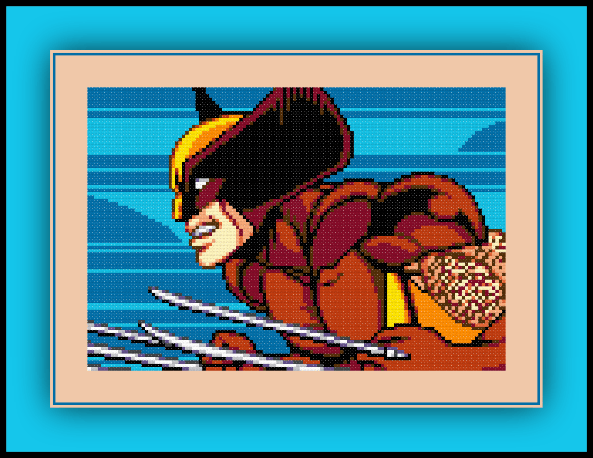 Free Wolverine Cross Stitch Pattern X-Men – Cross Stitch Quest