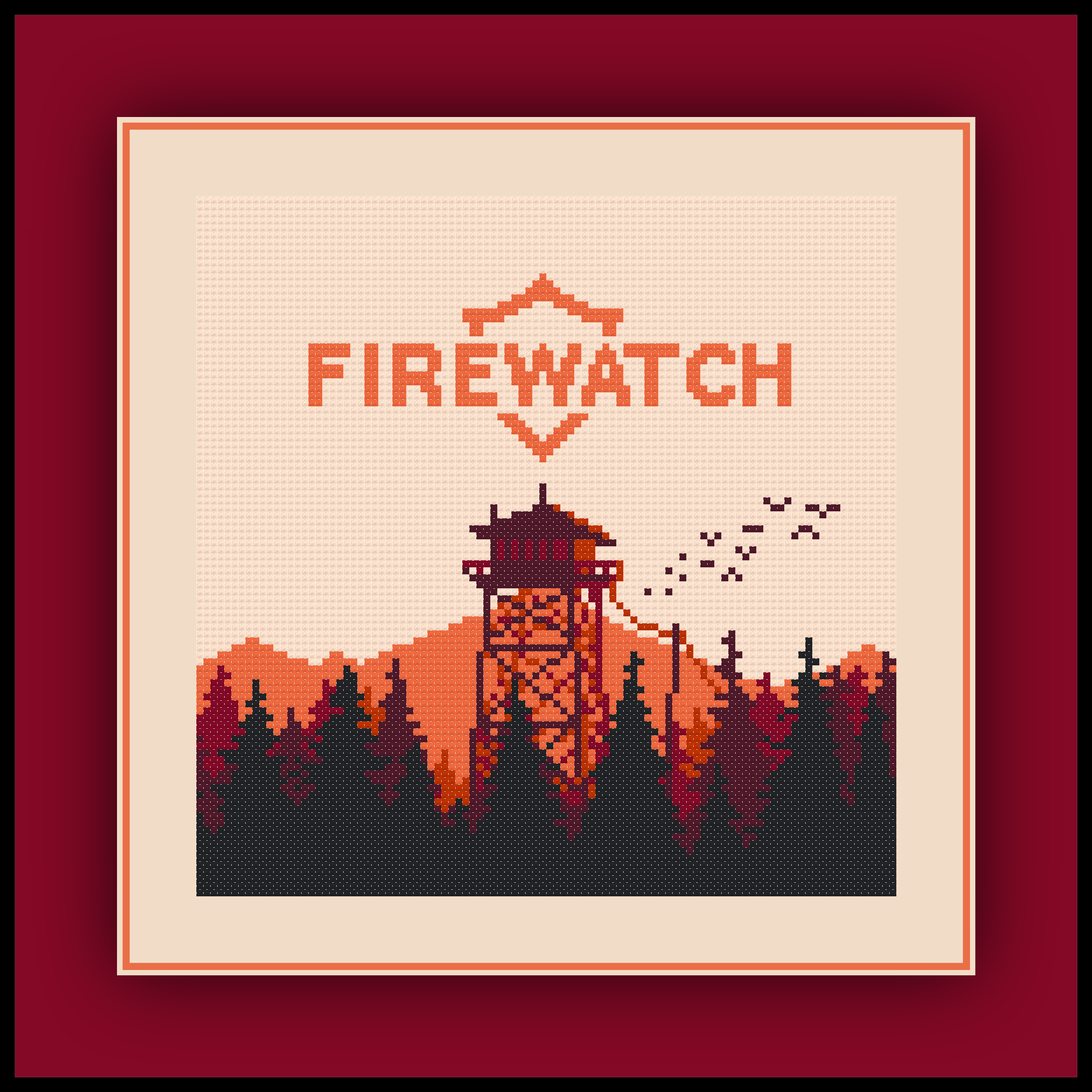 Free Firewatch Logo Cross Stitch Pattern and Review – Cross Stitch Quest