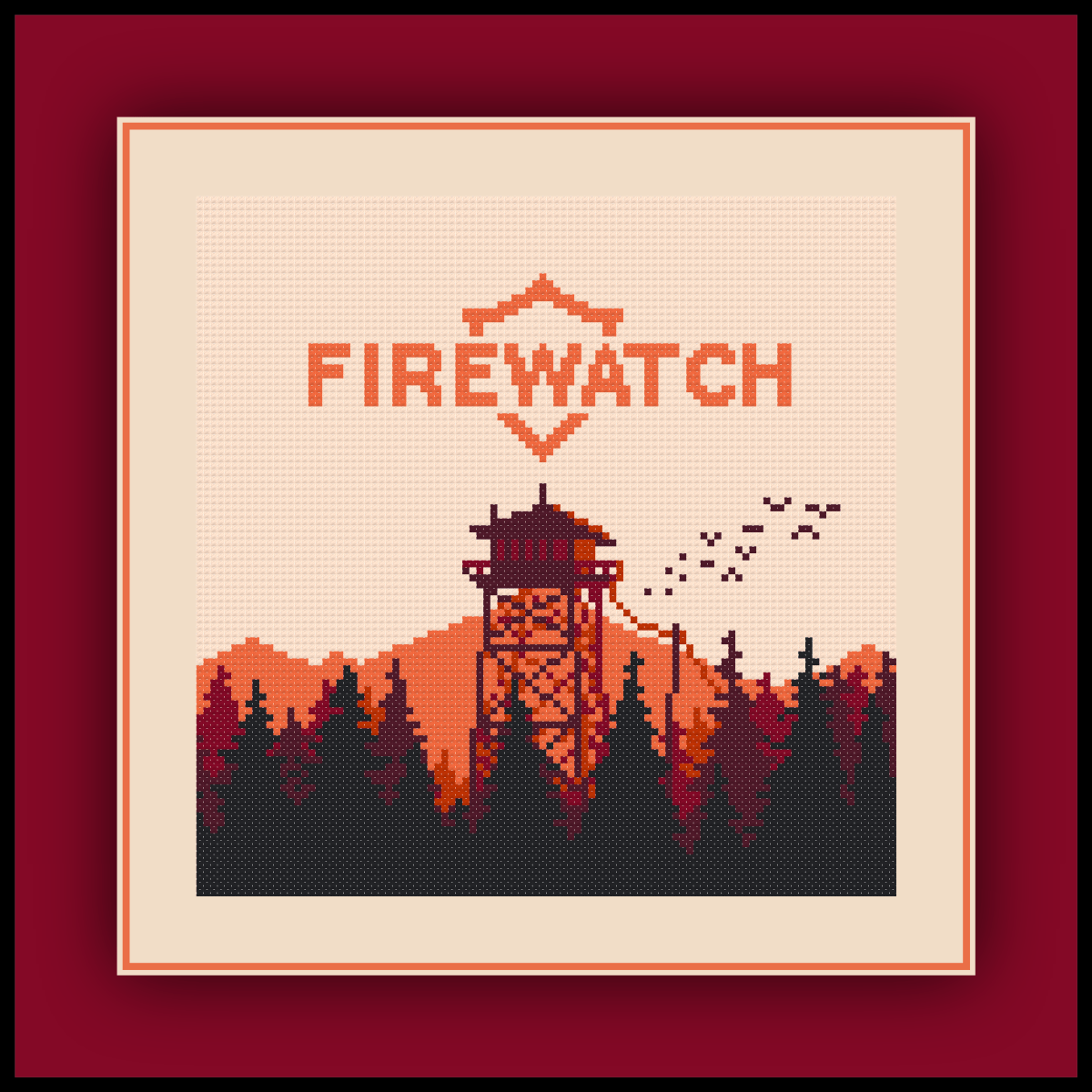 Free Firewatch Logo Cross Stitch Pattern and Review – Cross Stitch Quest