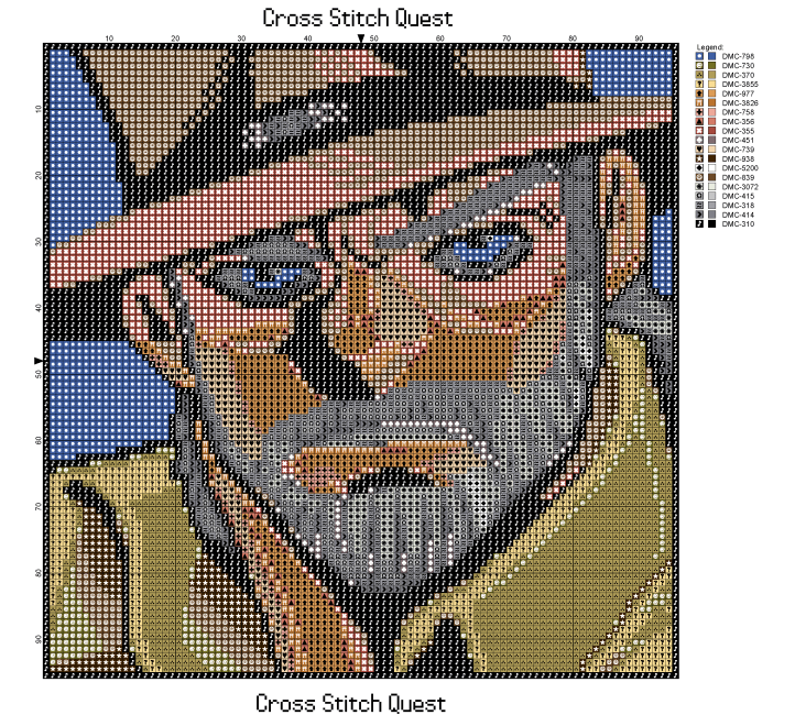 Free Joseph Joestar Cross Stitch Pattern JoJo’s Bizarre Adventure ...