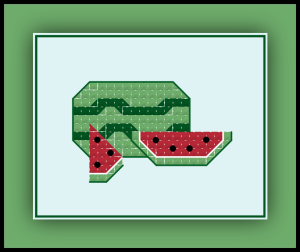 Free Tiny Watermelon Cross Stitch Pattern – Cross Stitch Quest