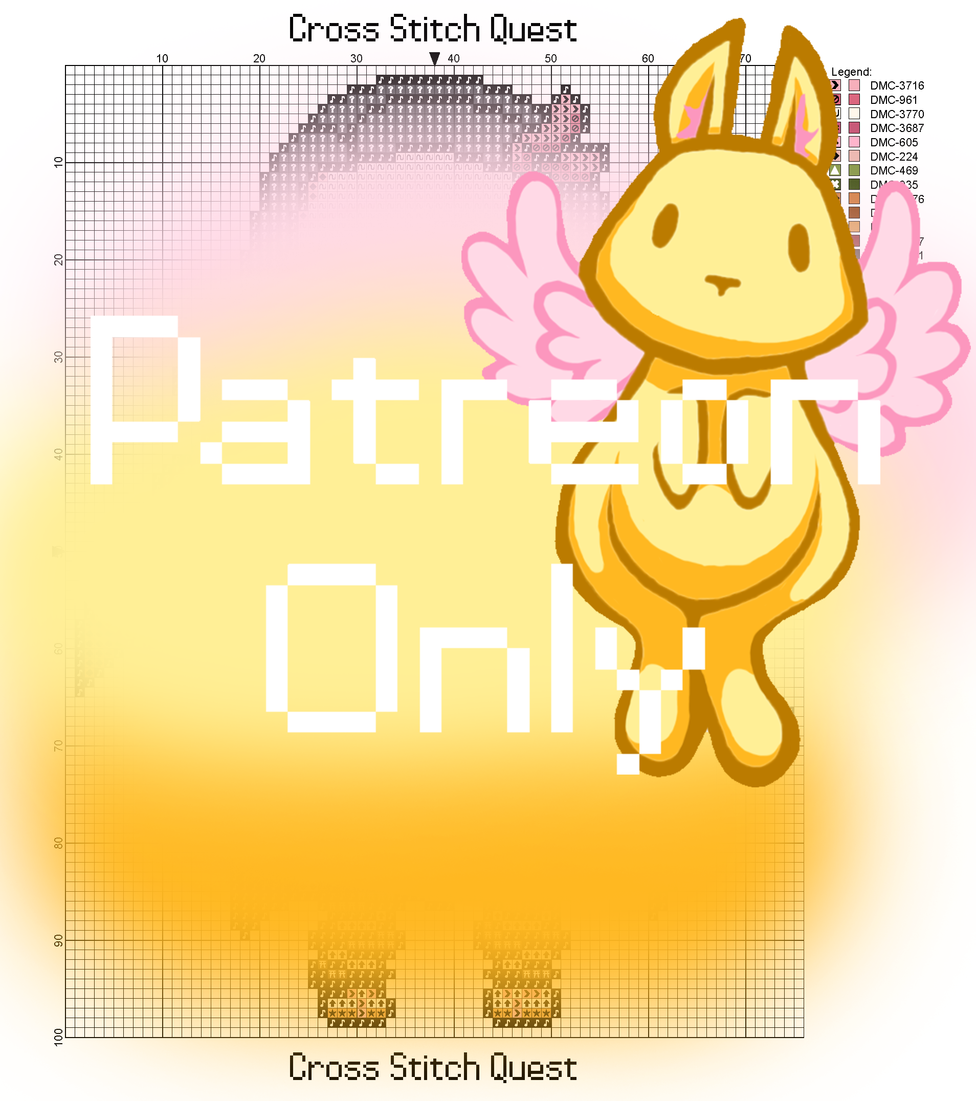 Patreon Only Nezuko Cross Stitch Pattern Demon Slayer – Cross Stitch Quest