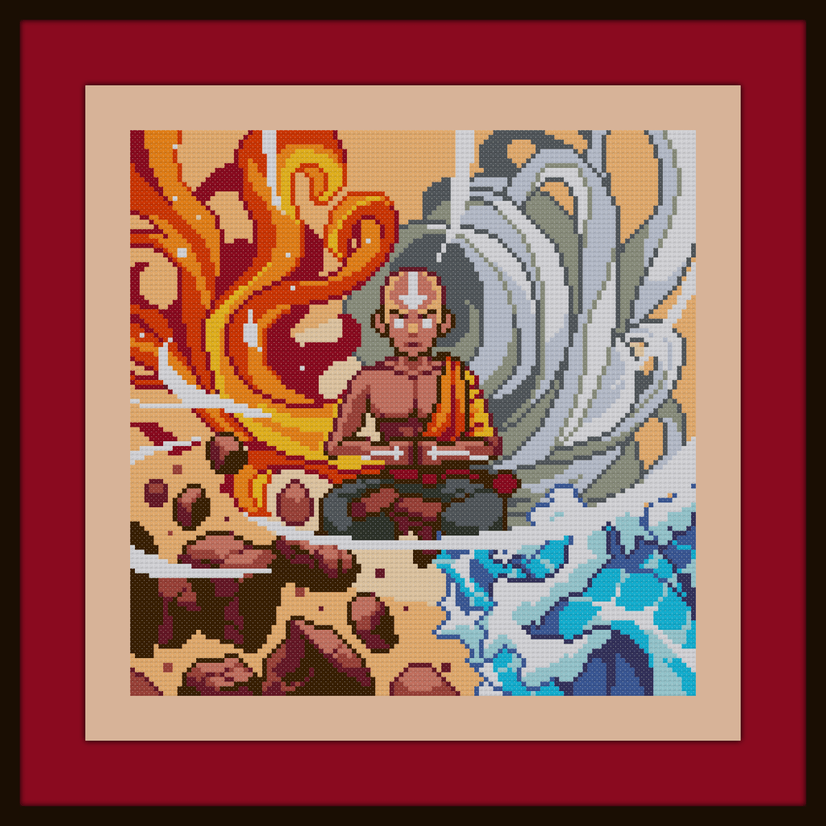 Free Avatar Aang Cross Stitch Pattern Avatar The Last Airbender – Cross ...