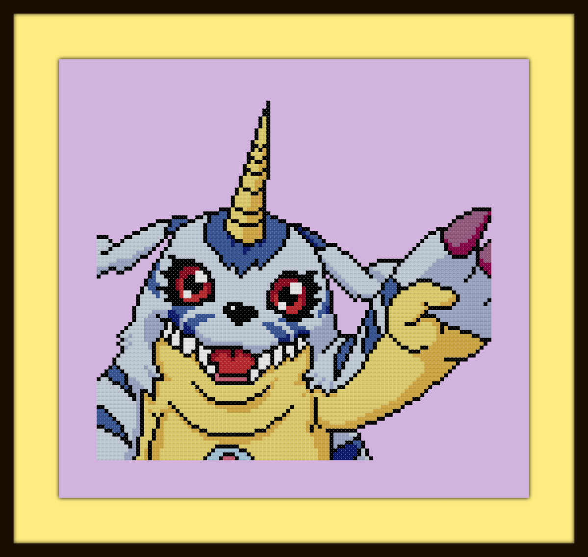 Patreon Only Gabumon Cross Stitch Pattern Digimon – Cross Stitch Quest
